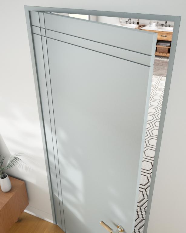TMIR4020 | Modern Infinite Rail Door w/ 4 Kerf Cuts or Inlays